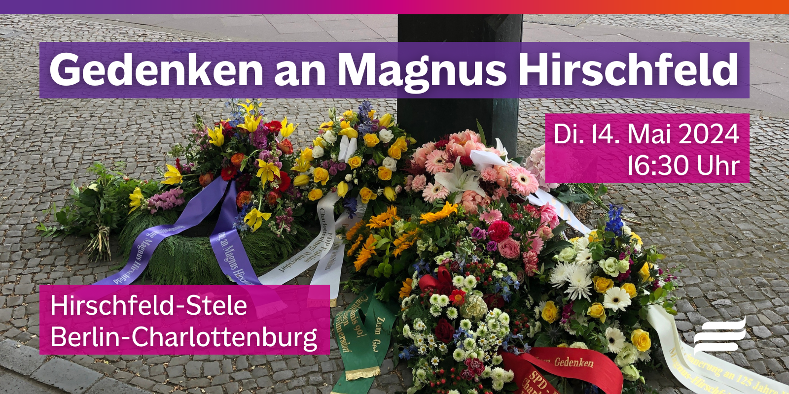 Gedenken an Magnus Hirschfeld in Berlin-Charlottenburg - Di. 14. Mai ...